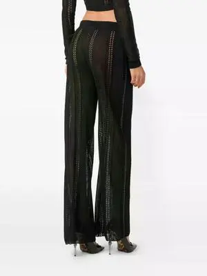 Philipp Plein Knit Flare Trousers With Drawstring Waistband