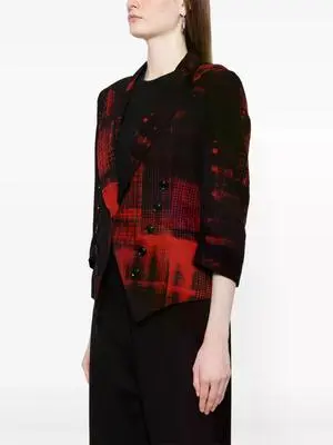 Y’s Check-print Blazer