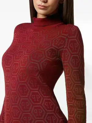 Philipp Plein Logo-pattern Turtleneck Sweater