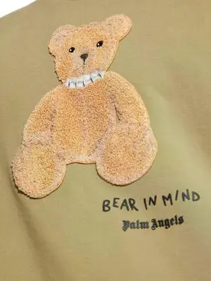 Palm Angels Teddy Appliqué Crew-neck Sweatshirt