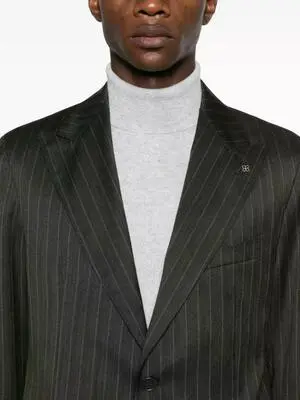 Tagliatore Pinstripe Single-breasted Suit - Grey