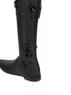 Alberta Ferretti Sequin Embellished Thigh-high Boots