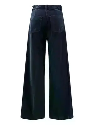 Aspesi Velvet Texture Trousers - Blue