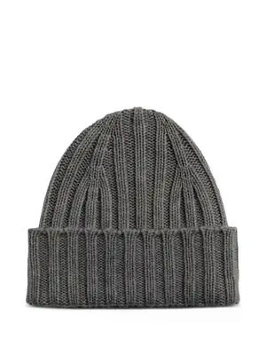 Chinti & Parker Ribbed Wool-cashmere Beanie - Grey