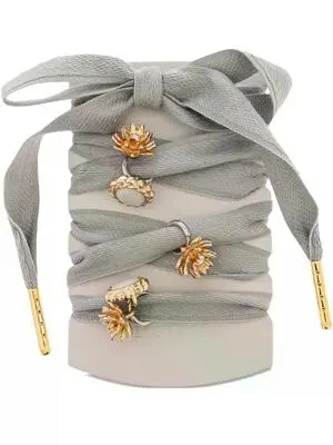 GOLDEN GOOSE Charm-embellished Shoelaces - Grey