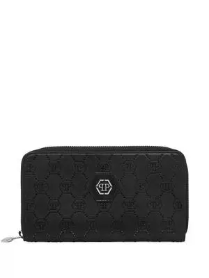 Philipp Plein Monogram-pattern Wallet - Black
