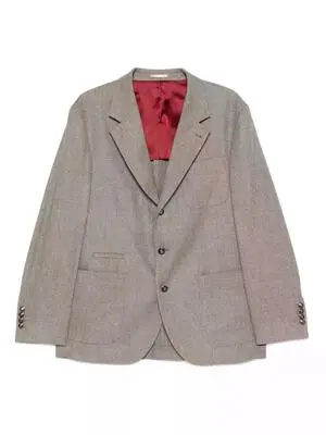 Brunello Cucinelli Single-breasted Blazer - Grey