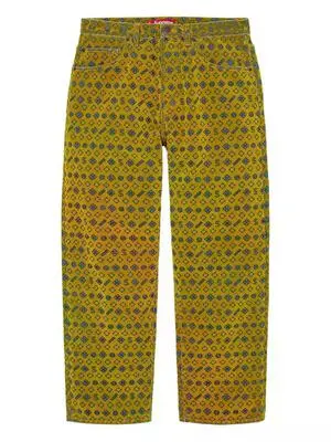 Supreme Flocked Jeans - Yellow