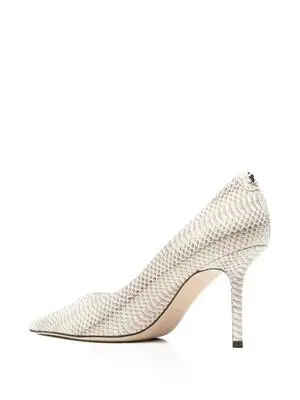 JIMMY CHOO Snake-effect Leather Pumps