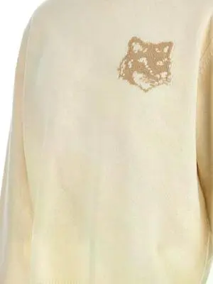 Maison Kitsuné Fox Head-intarsia Sweater - Neutrals
