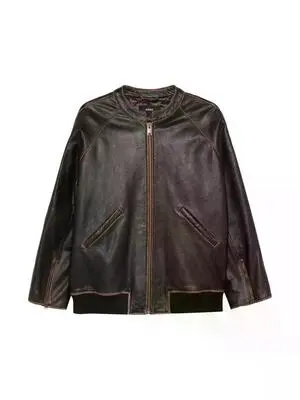 ARMA Azzura Leather Bomber Jacket