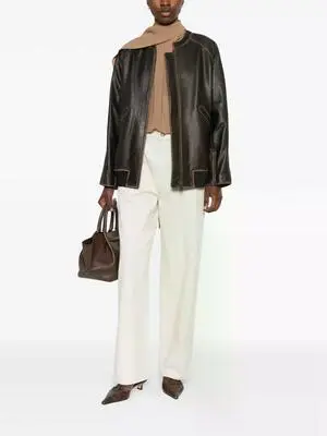 ARMA Azzura Leather Bomber Jacket