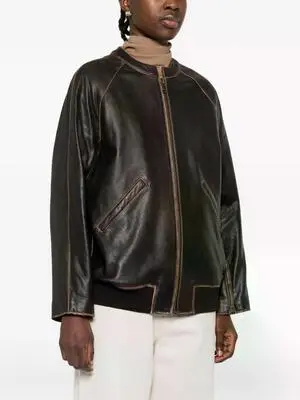 ARMA Azzura Leather Bomber Jacket
