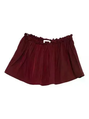 SHUSHU/TONG Pleated A-line Skirt - Red