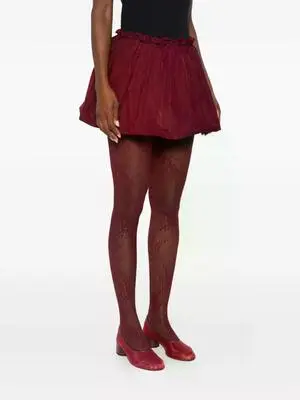 SHUSHU/TONG Pleated A-line Skirt - Red