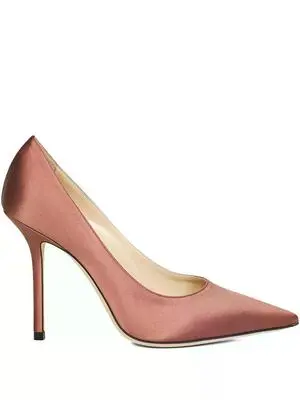 JIMMY CHOO 100mm Love Satin-effect Heeled Pumps - Pink