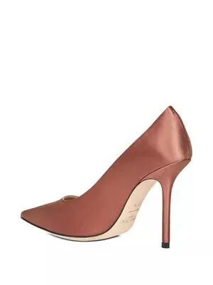JIMMY CHOO 100mm Love Satin-effect Heeled Pumps - Pink