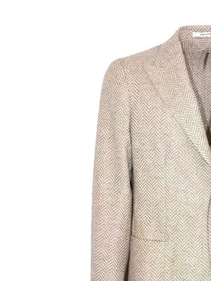 Tagliatore Herringbone Single-breasted Blazer