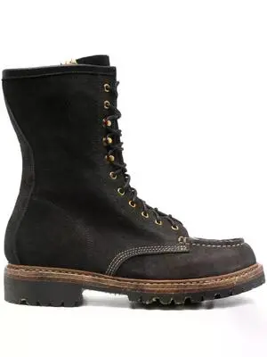 Visvim Lace-up Leather Boots - Black