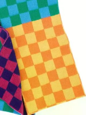Howlin' Cosmic Checkerboard-pattern Scarf