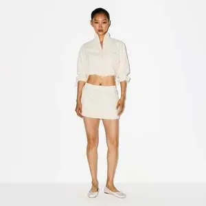 SKIMS Outdoor Fleece Mini Skirt - Ecru
