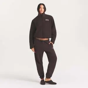 SKIMS Boxy Zip-up Teddy Jacket - Espresso