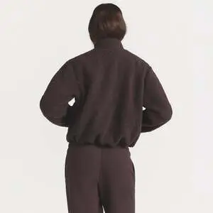 SKIMS Boxy Zip-up Teddy Jacket - Espresso