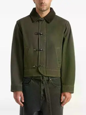 Manière De Voir Clasp-detail Gabardine Jacket