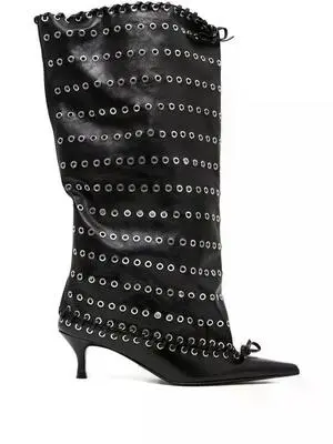 AUGUST BARRON 60mm Eyelet Pointed-toe Boots