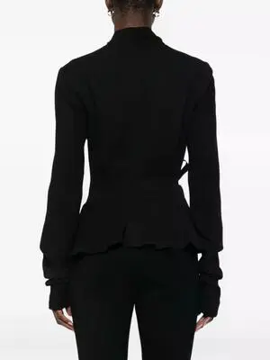 Rick Owens Wool Wrap Jacket - Black
