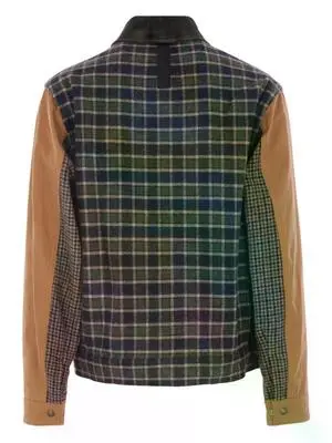 Junya Watanabe Plaid Paneled Canvas Jacket - Brown