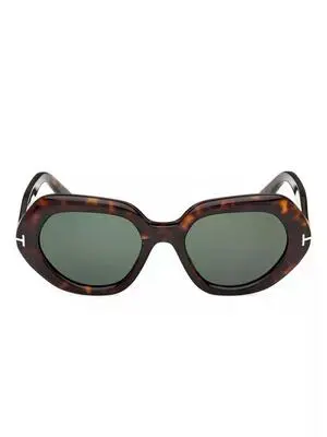 TOM FORD Geometric Frame Sunglasses - Brown