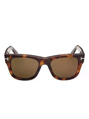 TOM FORD Rectangle-frame Sunglasses - Brown