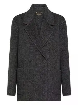 Seventy Herringbone Double-breasted Coat