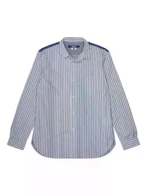 Junya Watanabe Striped Panelled Shirt - Blue