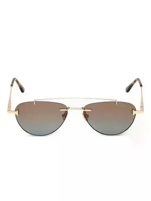 TOM FORD Pilot-frame Sunglasses - Gold