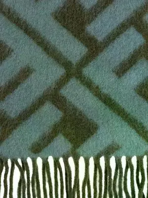 Fendi Ff-pattern Fringed Scarf