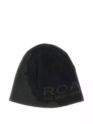 ROA Jacquard-logo Beanie - Black