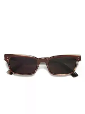 Marni Floosa Rectangle-frame Sunglasses - Brown