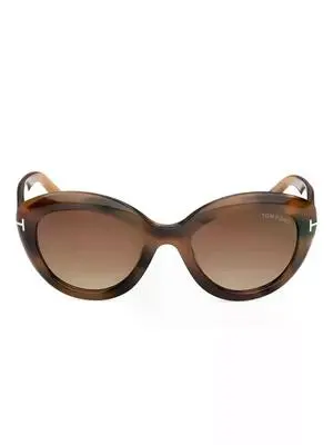 TOM FORD Round Frame Sunglasses - Brown