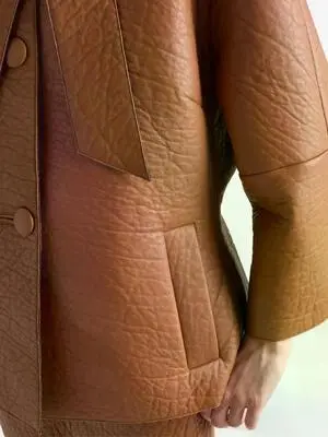 Prada Leather Jacket With Scarf Detail