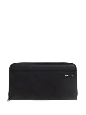 Bally Zip Leather Wallet - Black