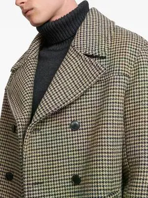 YVES SALOMON Houndstooth Double-breasted Coat