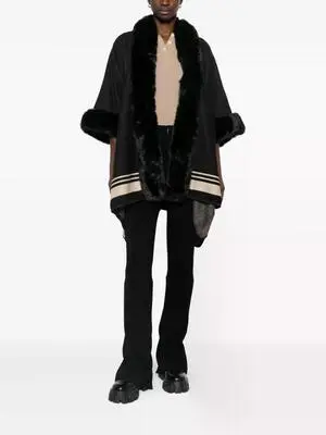BLUGIRL Fur-trimmed Striped Coat