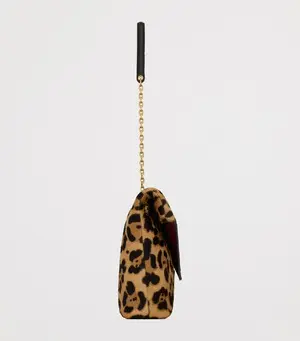 Saint Laurent Cassandre Envelope Leopard Chain Wallet
