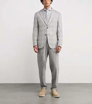 Eleventy Single-breasted Check Blazer
