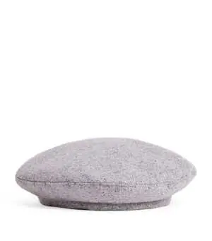 Eleventy Silk-cashmere Beret - Grey
