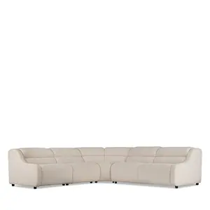 BERNHARDT Ridgecrest 5 Piece Motion Sectional Sofa - - Cream