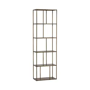 SUNPAN Eiffel Bookcase, Tall - Brass