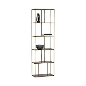 SUNPAN Eiffel Bookcase, Tall - Brass